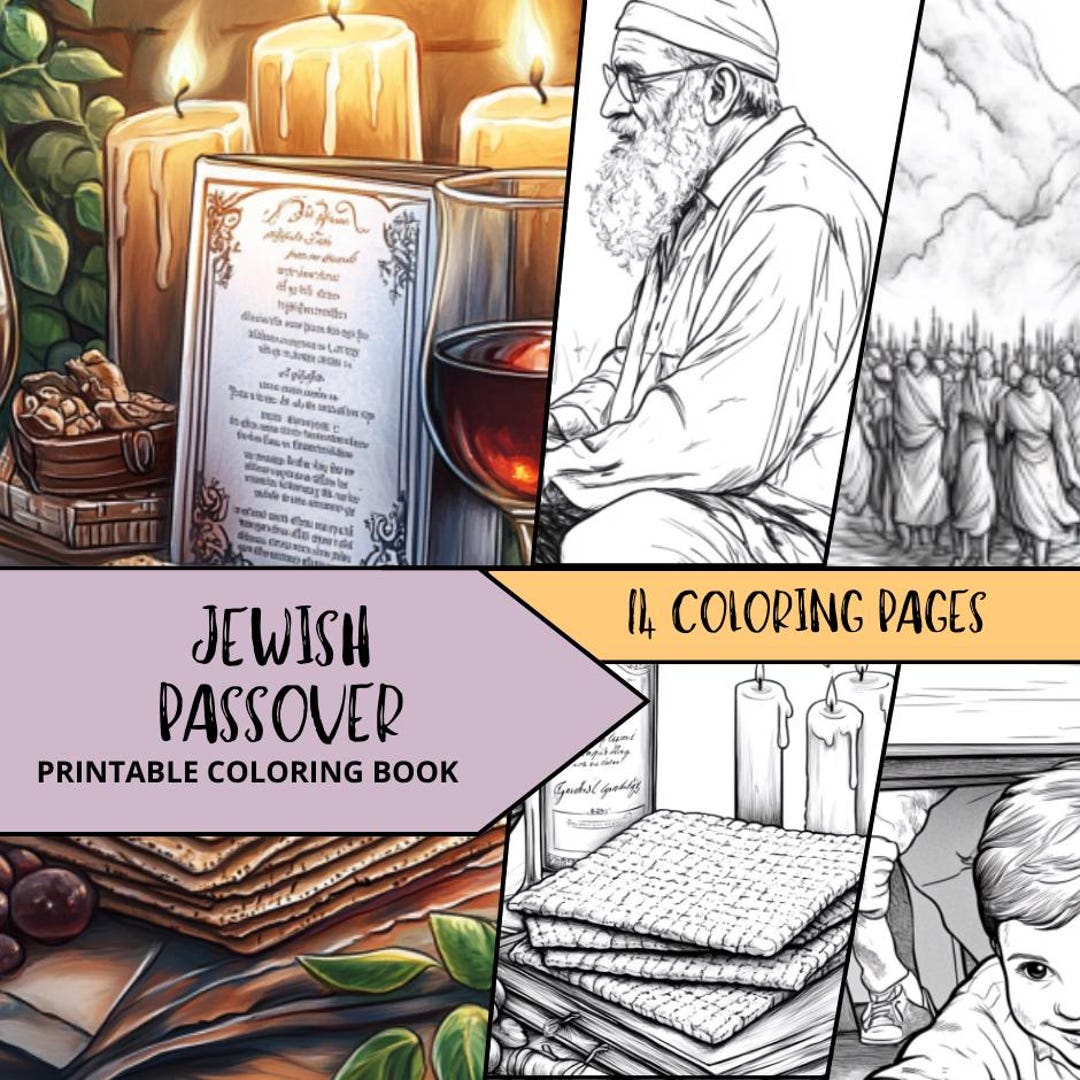 Jewish Coloring Book, Passover Coloring Pages, Jewish Coloring Pages ...