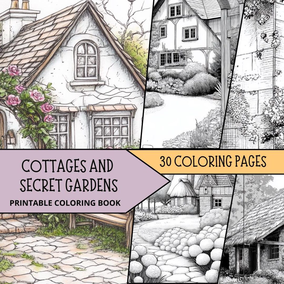 Rustic Coloring Pages, Printable Coloring Pages for Adult, Relaxing ...