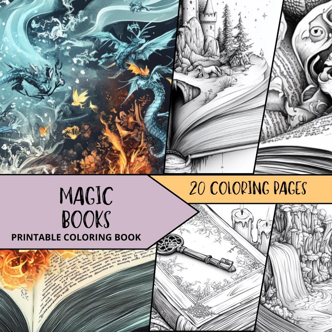 Magic Coloring Book, Fantasy Coloring, Mythical Creature Coloring Book ...