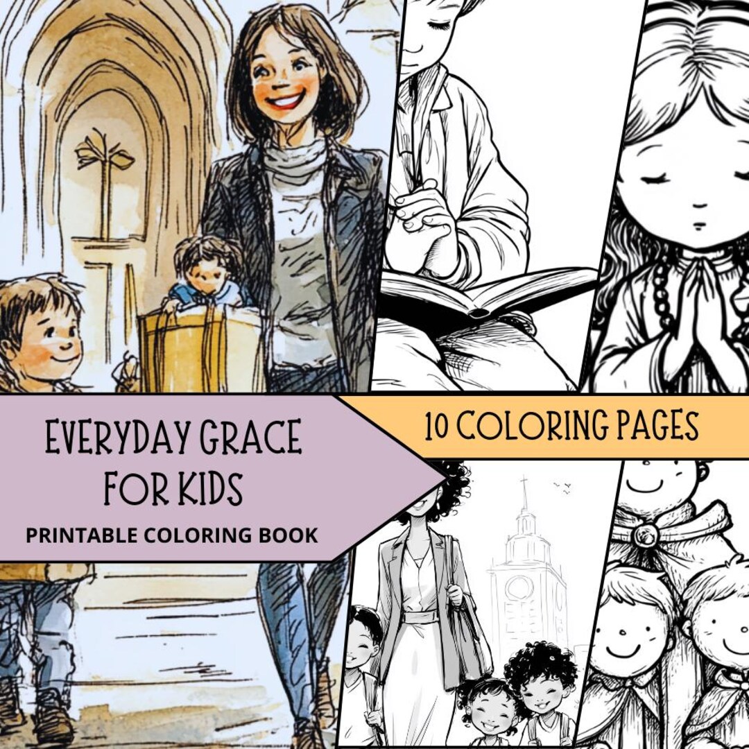 Sunday School Coloring Page, Printable Coloring Book, Religious ...