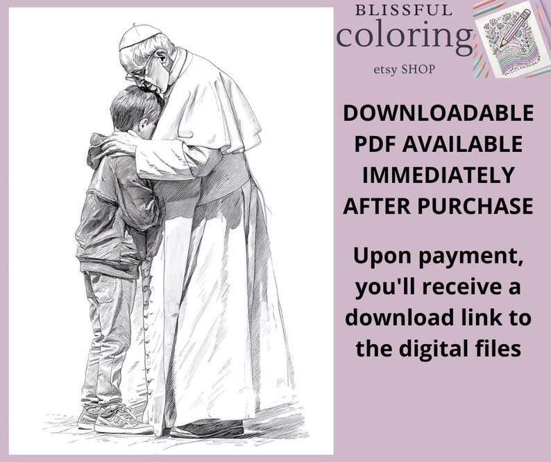 Pope Francis Coloring Pages, Christian Coloring Page, Printable ...
