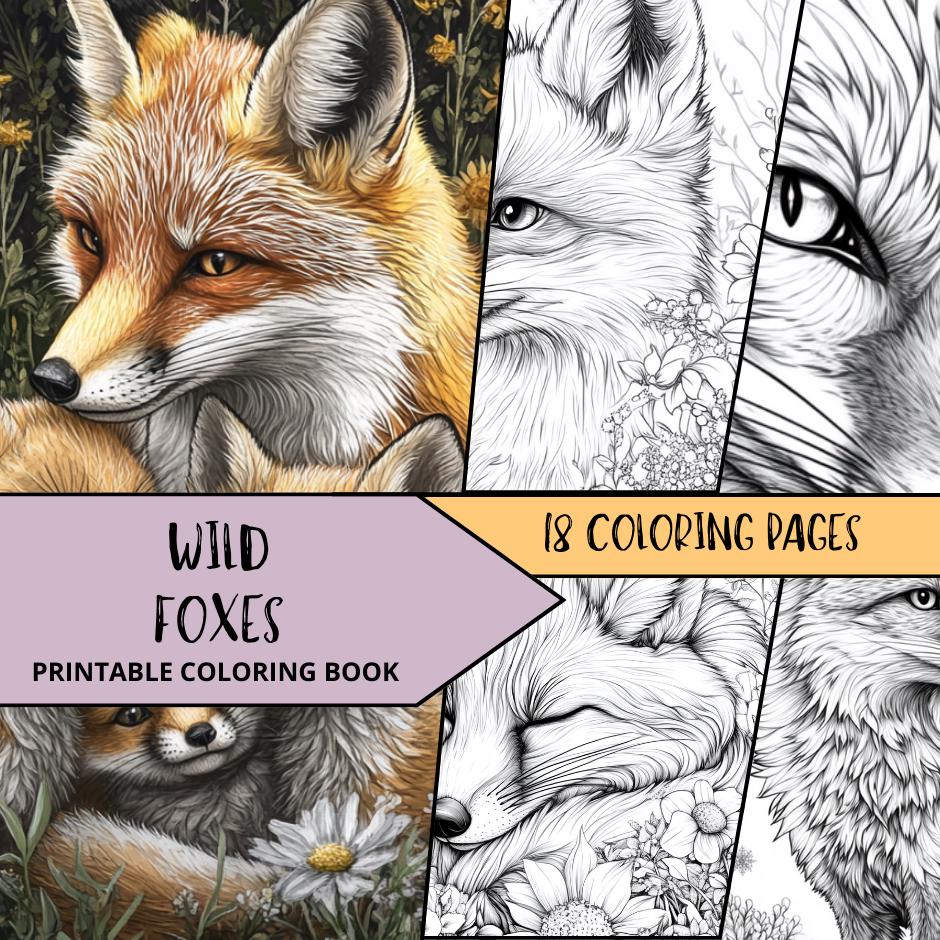 Fox Adult Coloring Pages, Fox Coloring, Woodland Coloring, Fox ...