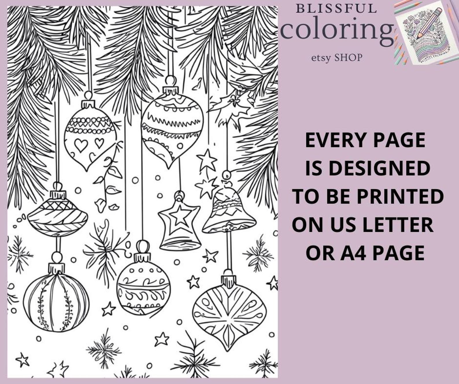 Christmas Coloring, Pattern Coloring Pages, Digital Download, Xmas ...