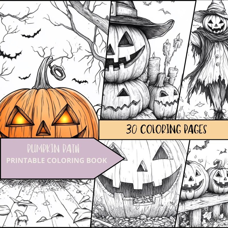 Halloween Coloring Pages, Printable Coloring Pages for Adult and Kids ...