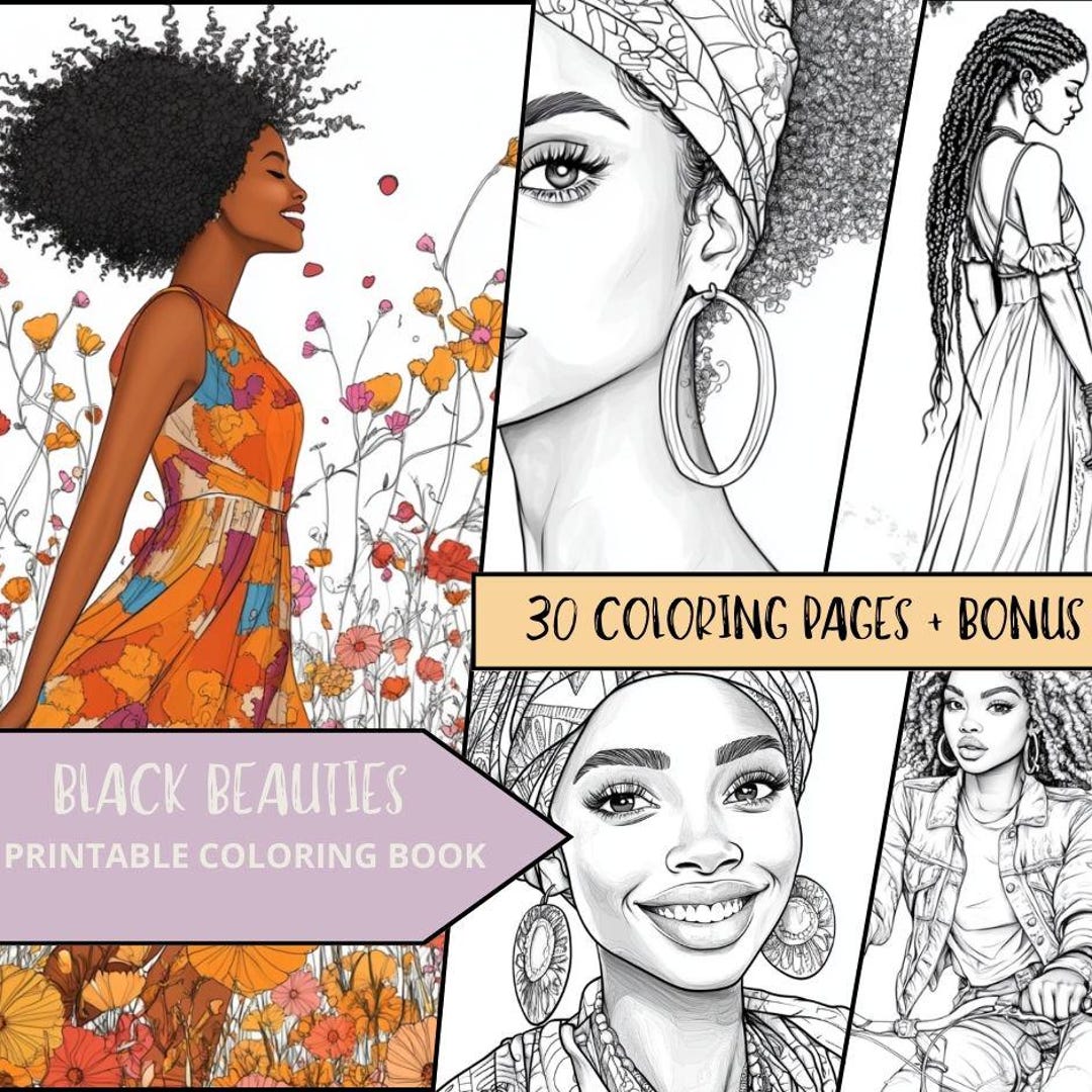 Black Woman Coloring Pages - 30 Printable Coloring Pages for Adult ...