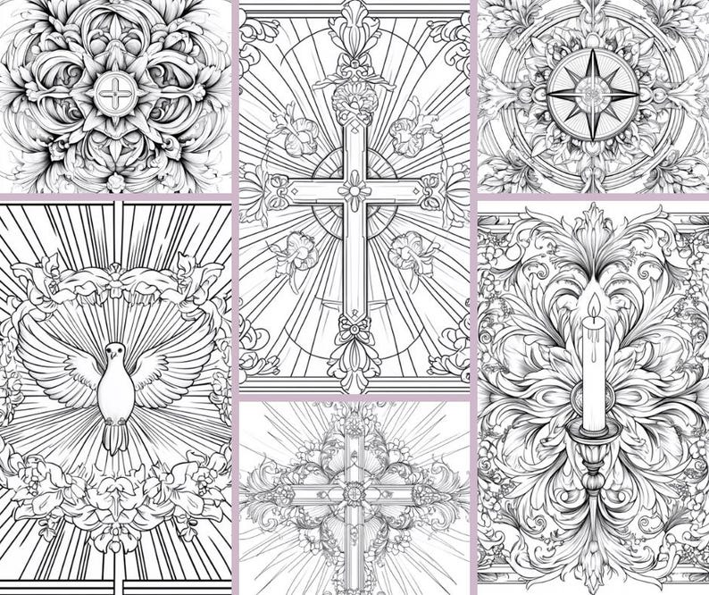 Christian Coloring Page, Printable Religious Mandala, Prayer Mandala ...