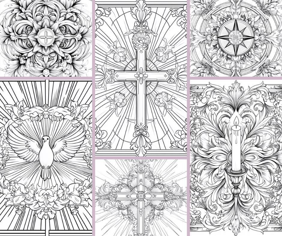 Christian Coloring Page, Printable Religious Mandala, Prayer Mandala ...
