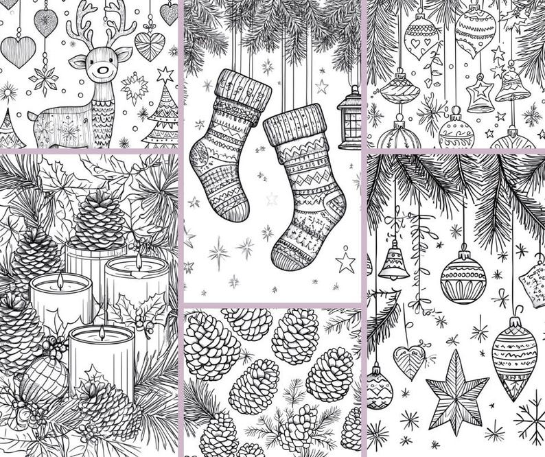 Christmas Coloring, Pattern Coloring Pages, Digital Download, Xmas ...