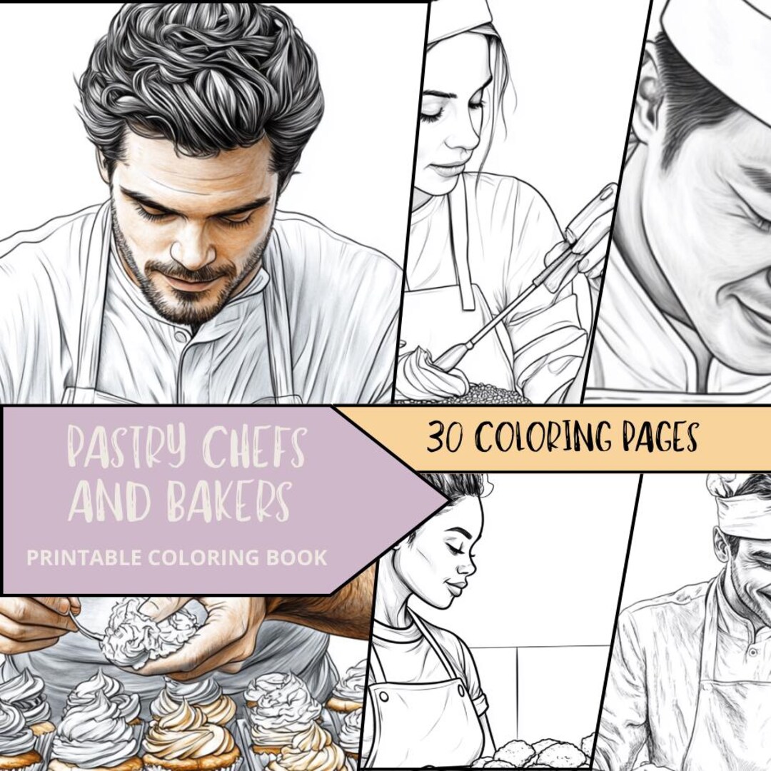 Bakery Coloring, Cake Decorating Coloring, Food Coloring Pages ...