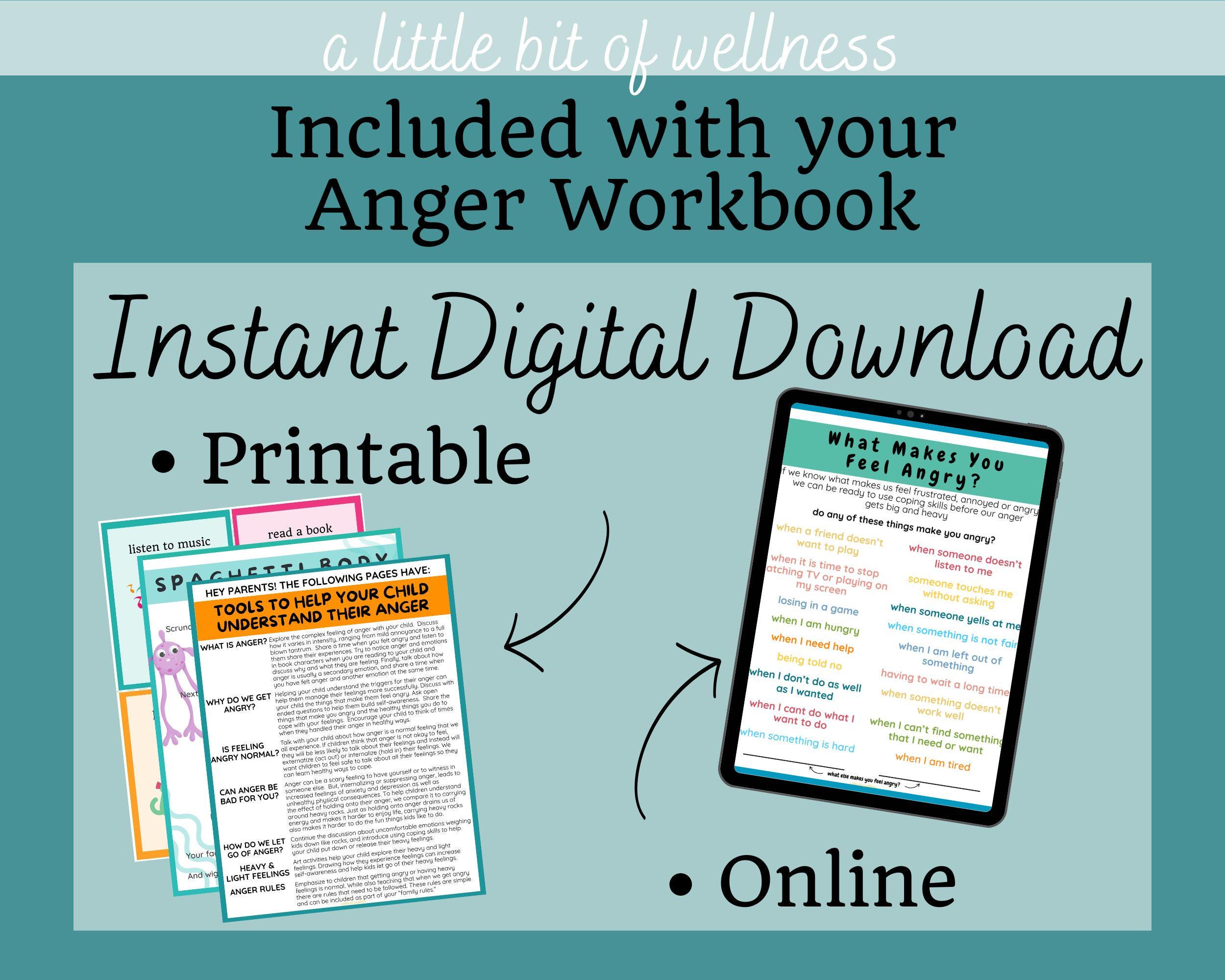 Anger Workbook for Kids. Additional Parent Guide. - Etsy