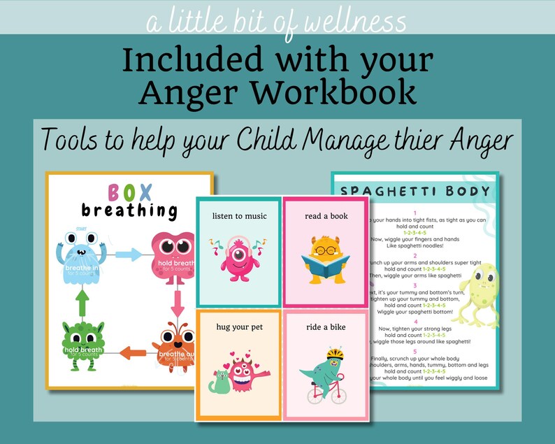 Anger Workbook for Kids. Additional Parent Guide. - Etsy