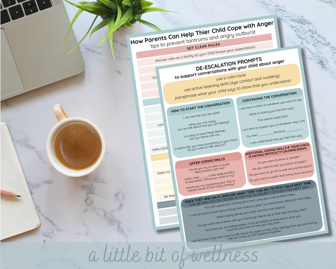 Anger Workbook for Kids. Additional Parent Guide. - Etsy