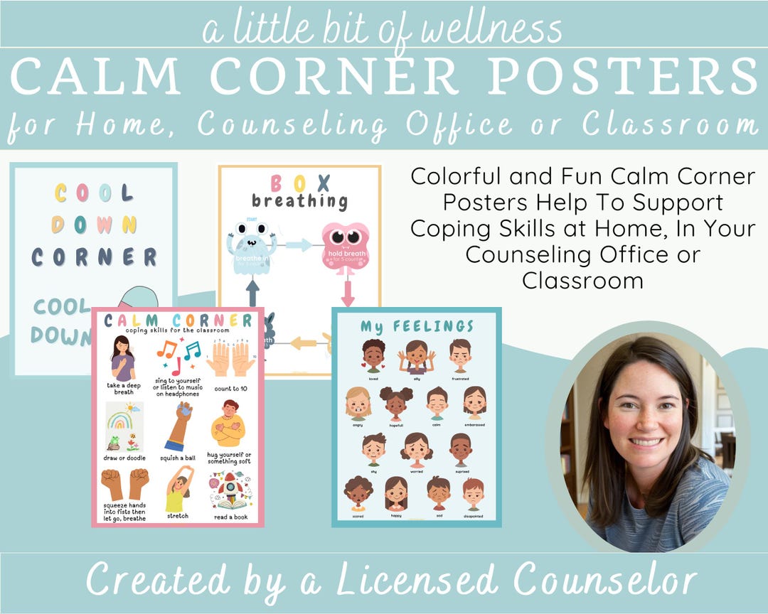 Calm Corner, Cool Down Posters Bundle, Digital Download - Etsy