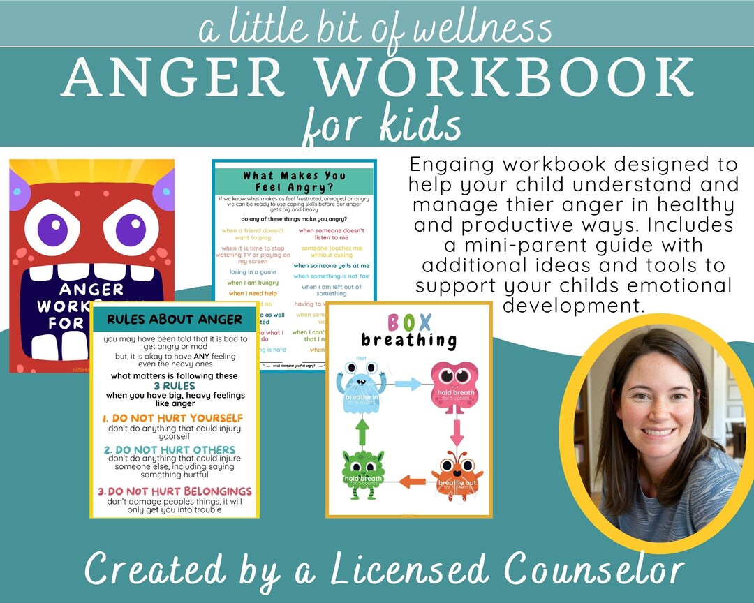 Anger Workbook for Kids. Additional Parent Guide. - Etsy