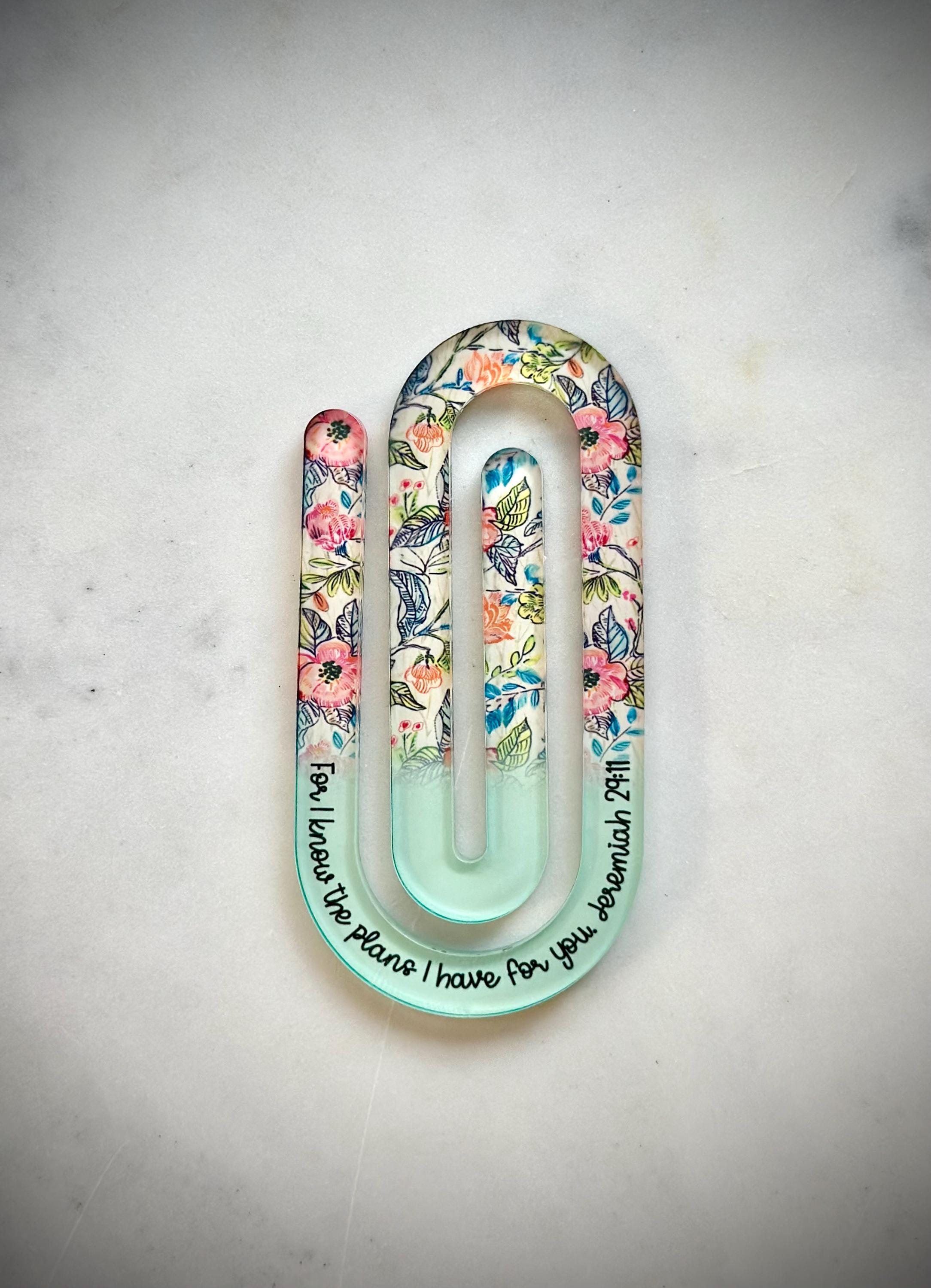 Jumbo Floral Scripture Paperclips – Acrylic Bible Bookmark Gift | Faith ...