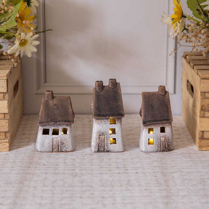 Ceramic Light up Houses - Etsy UK