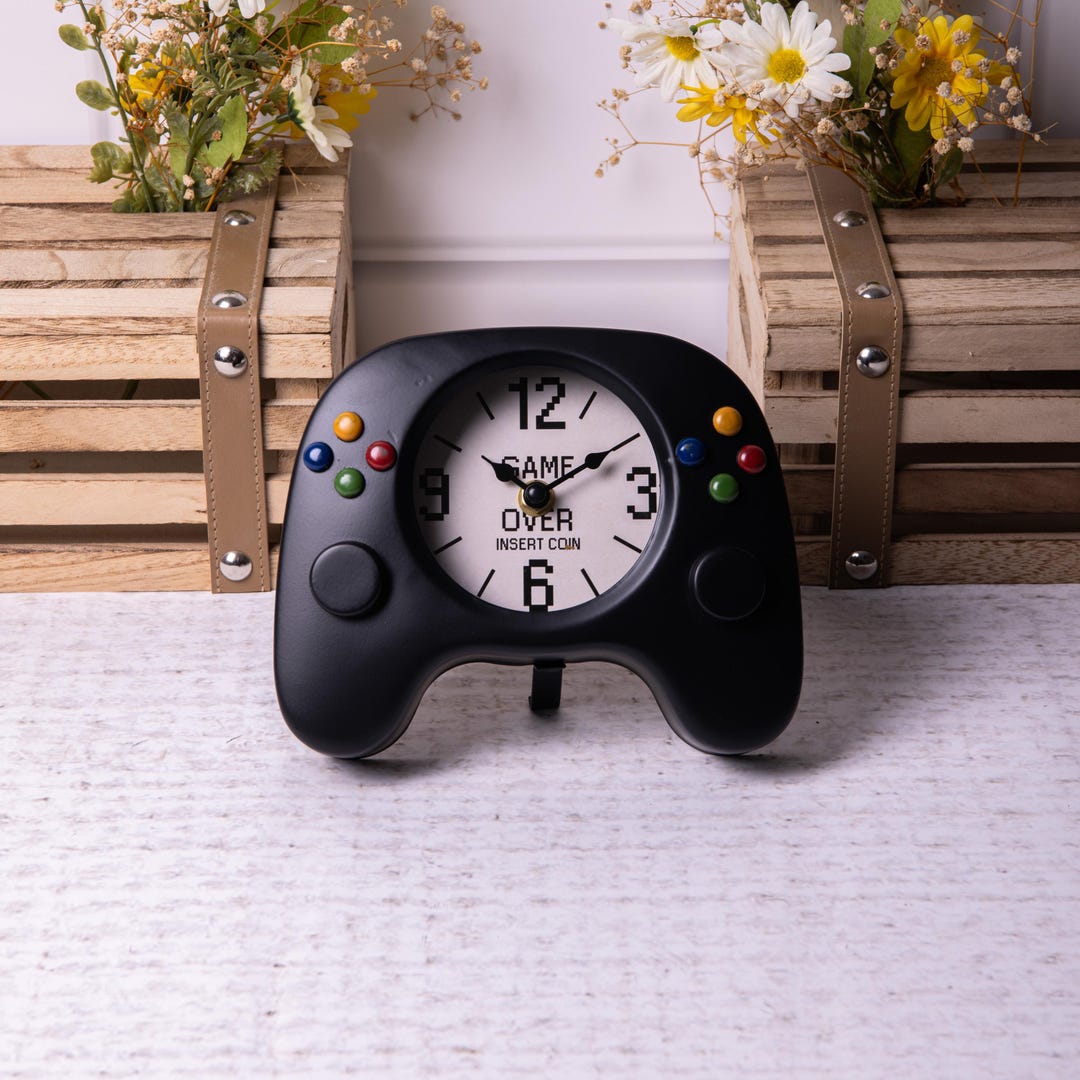 Gaming Controller Clock Black Metal Wall or Desk Novelty Boys Gift - Etsy