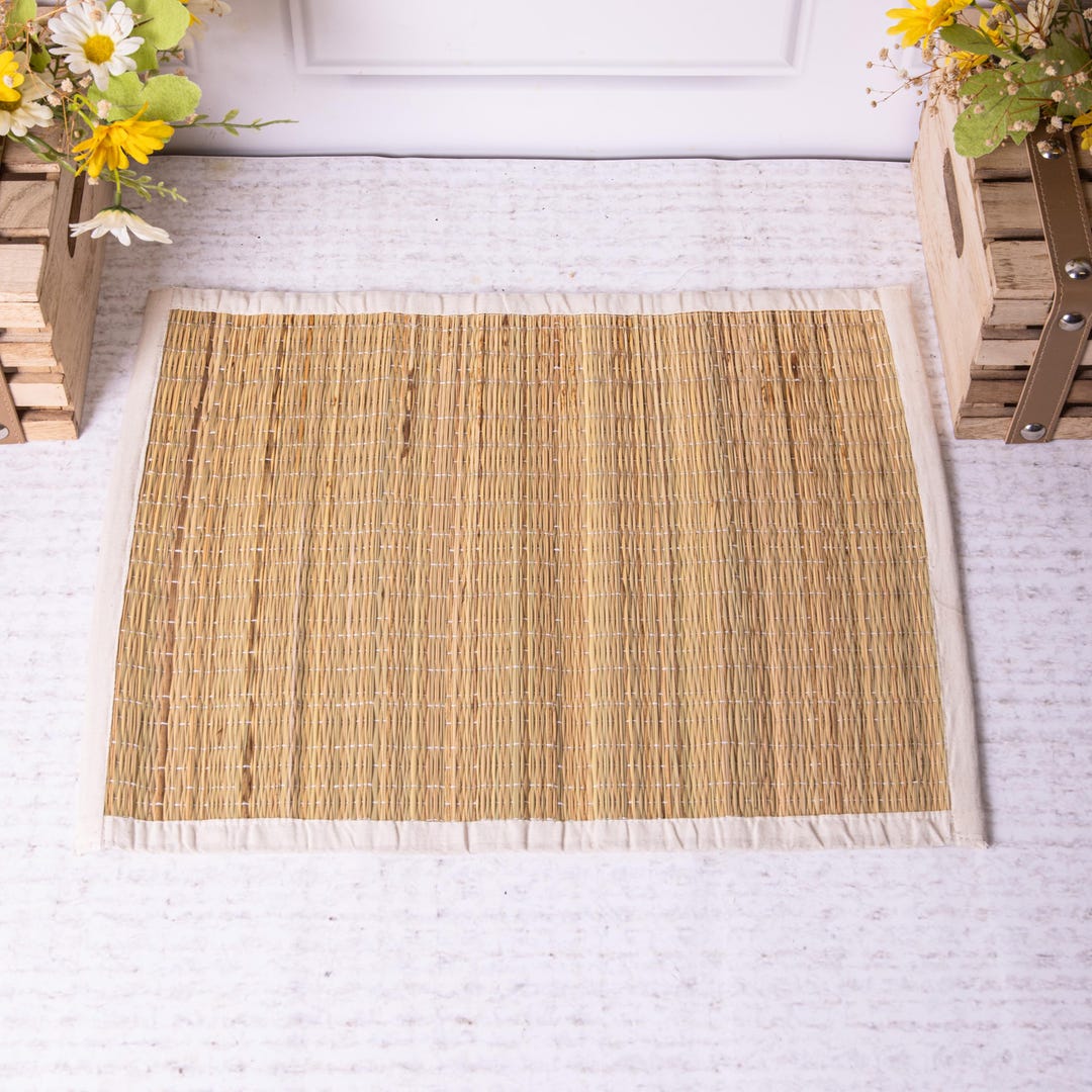 4 X Grass Bamboo Woven Natural Place Mats Table Mats Sushi Boho Dinner ...