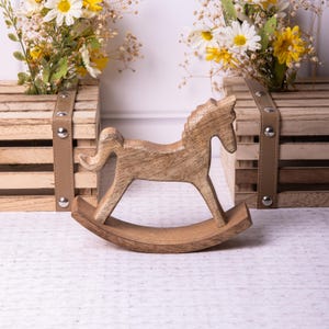 Vintage Wooden Small Rocking Horse Children's Traditional Baby Nursery ...