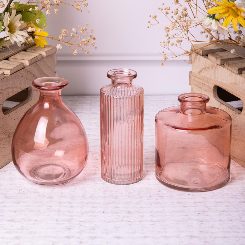 Pink Glass Bottles - Etsy