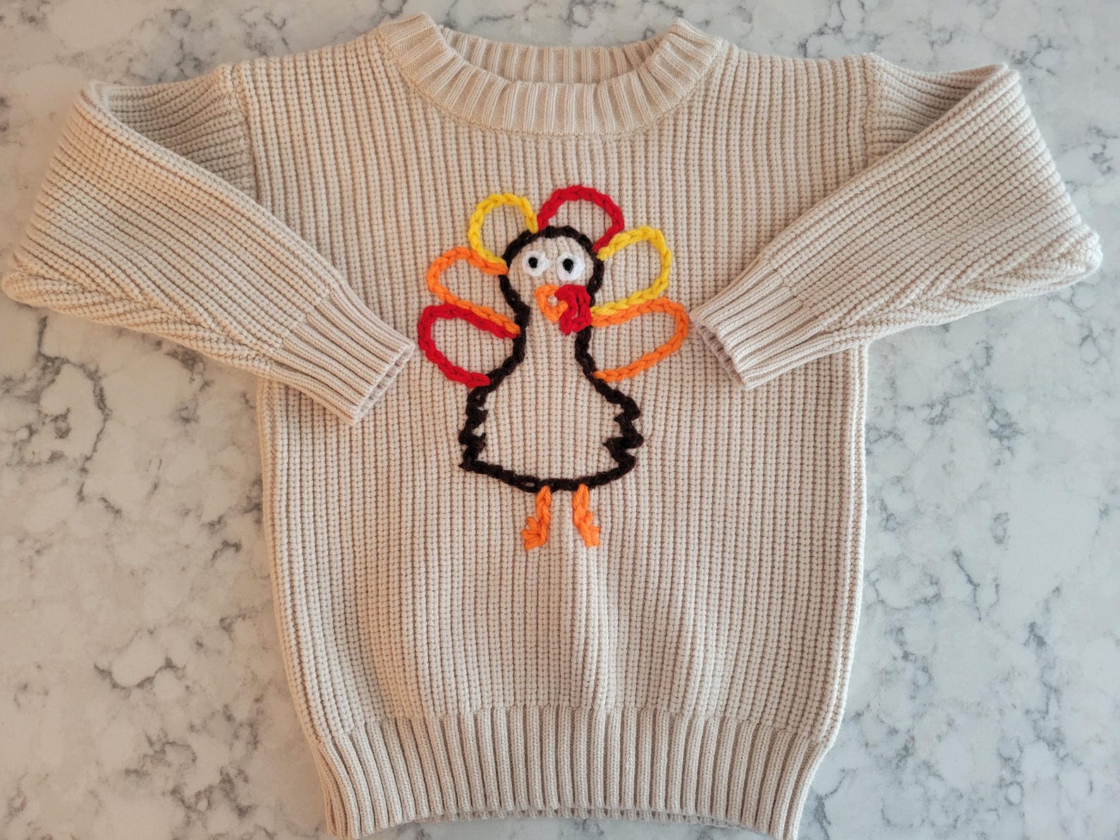 Infant/toddler Sweater With Thanksgiving Turkey Outline - Etsy