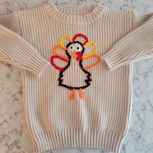 Infant/toddler Sweater With Thanksgiving Turkey Outline - Etsy