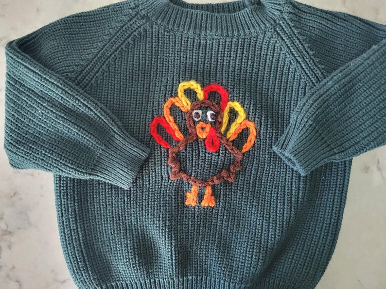 Infant/toddler Sweater With Thanksgiving Turkey Outline - Etsy