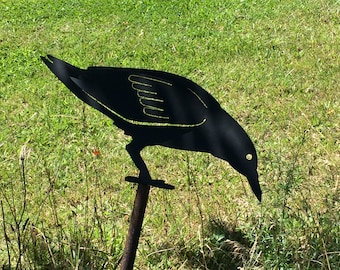Metal crow sculpture | Etsy