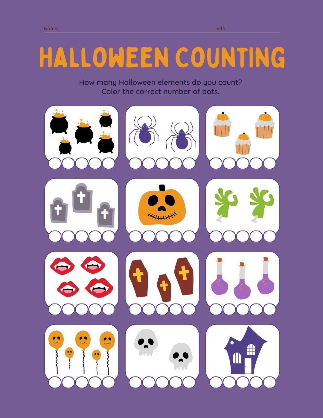 Printable Preschool Halloween Activities - Etsy