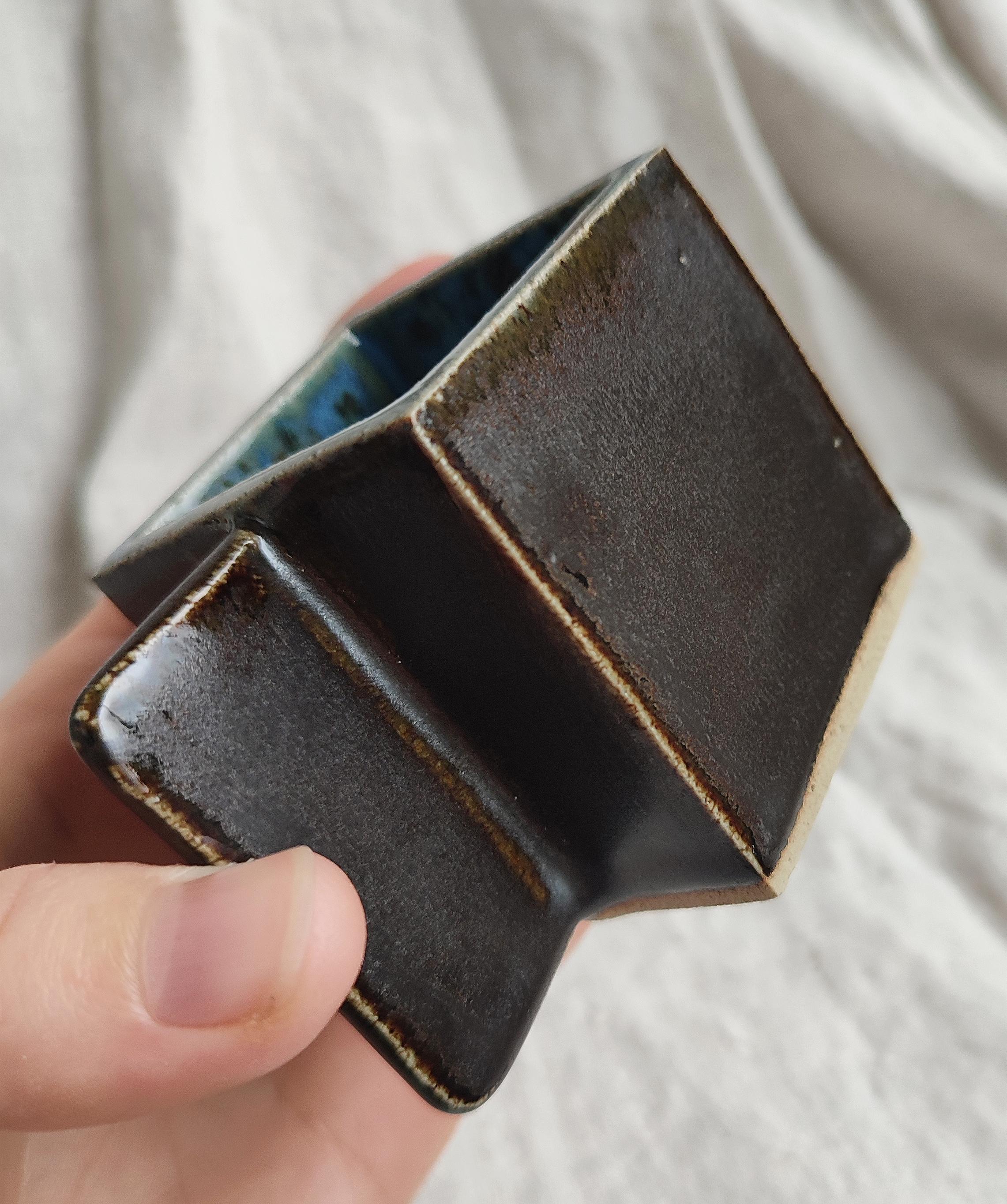 Square Ceramic Espresso Cup A Slab-built Ceramic Cup - Etsy