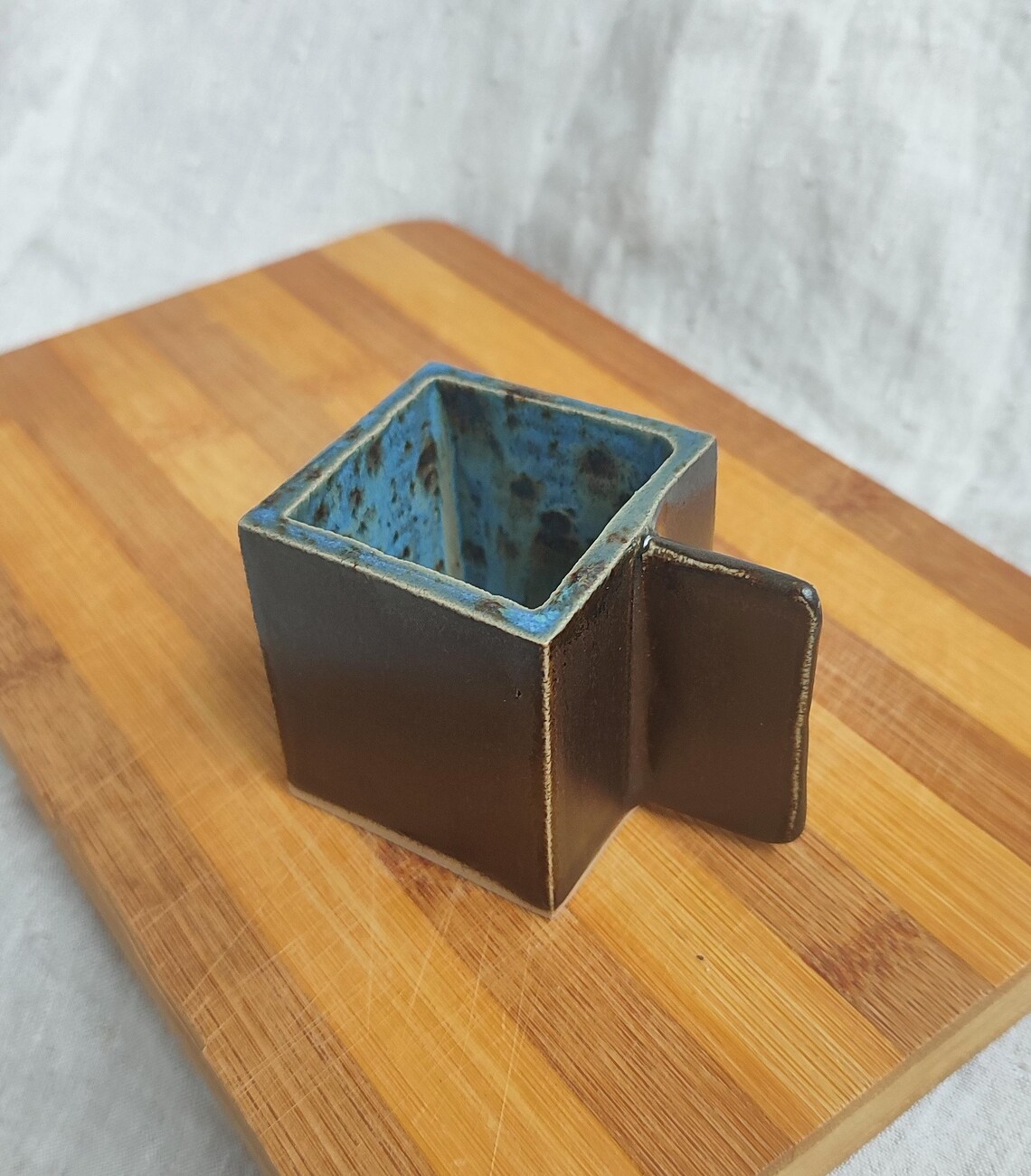 Square Ceramic Espresso Cup - A Slab-built Ceramic Cup - Etsy