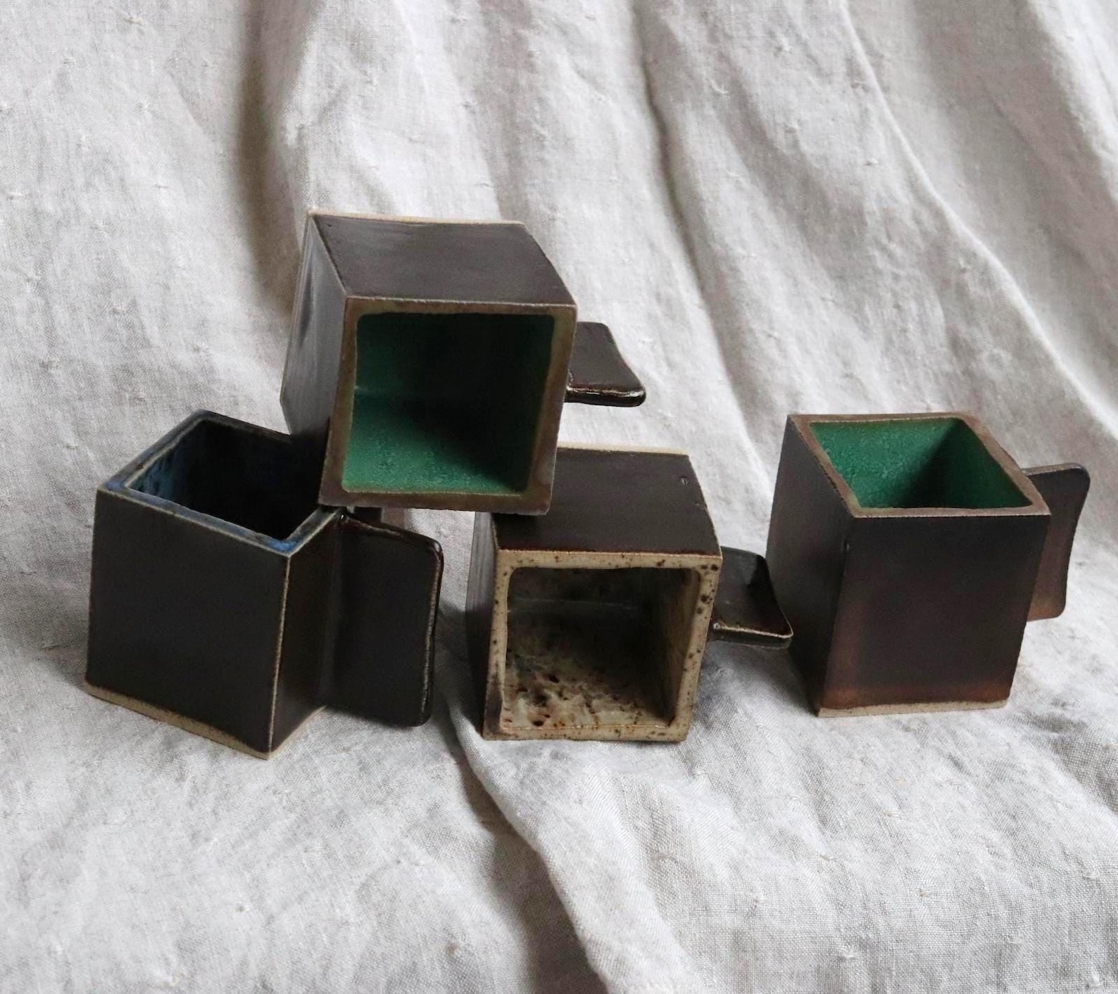 Square Ceramic Espresso Cup - A Slab-built Ceramic Cup - Etsy