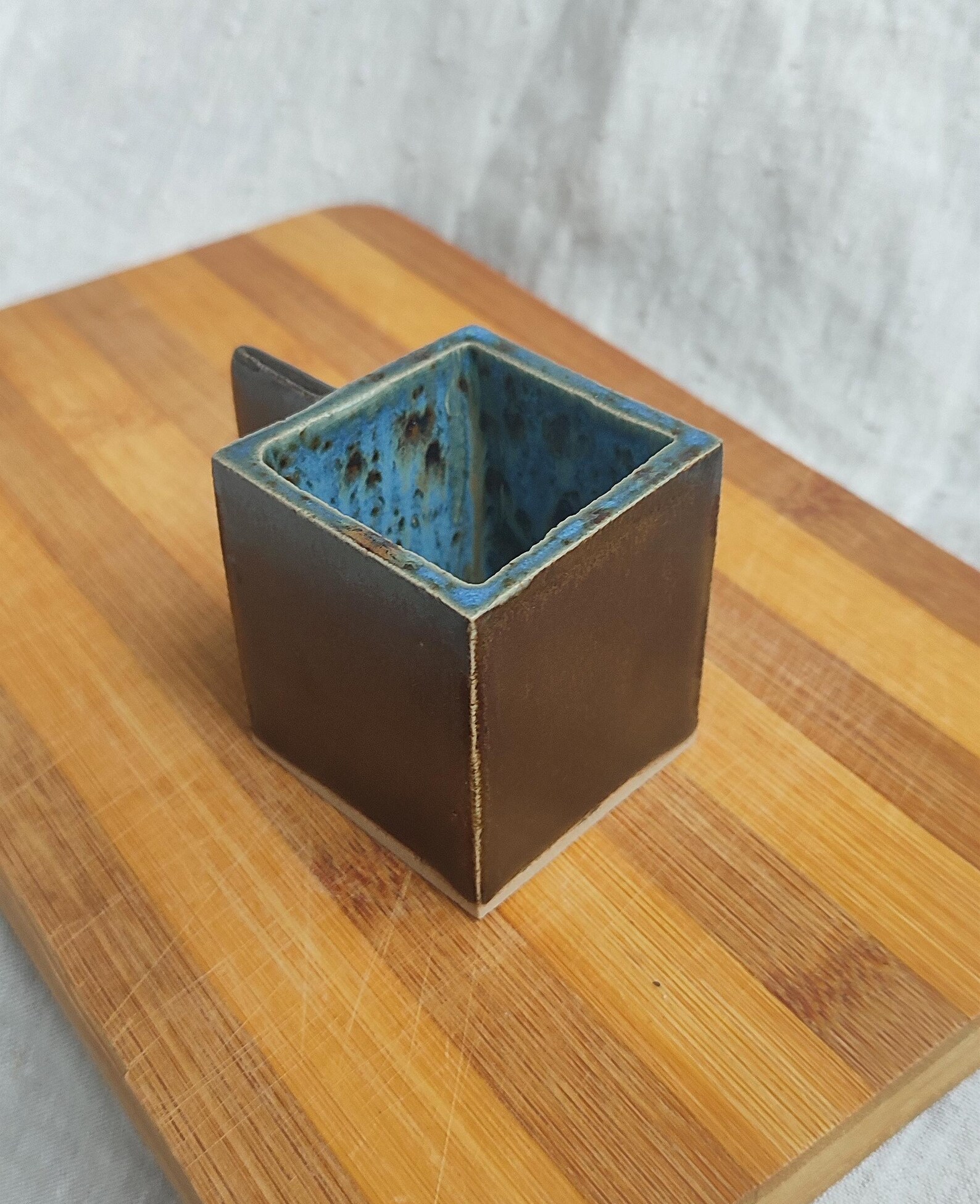 Square Ceramic Espresso Cup - A Slab-built Ceramic Cup - Etsy