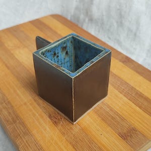 Square Ceramic Espresso Cup - A Slab-built Ceramic Cup - Etsy
