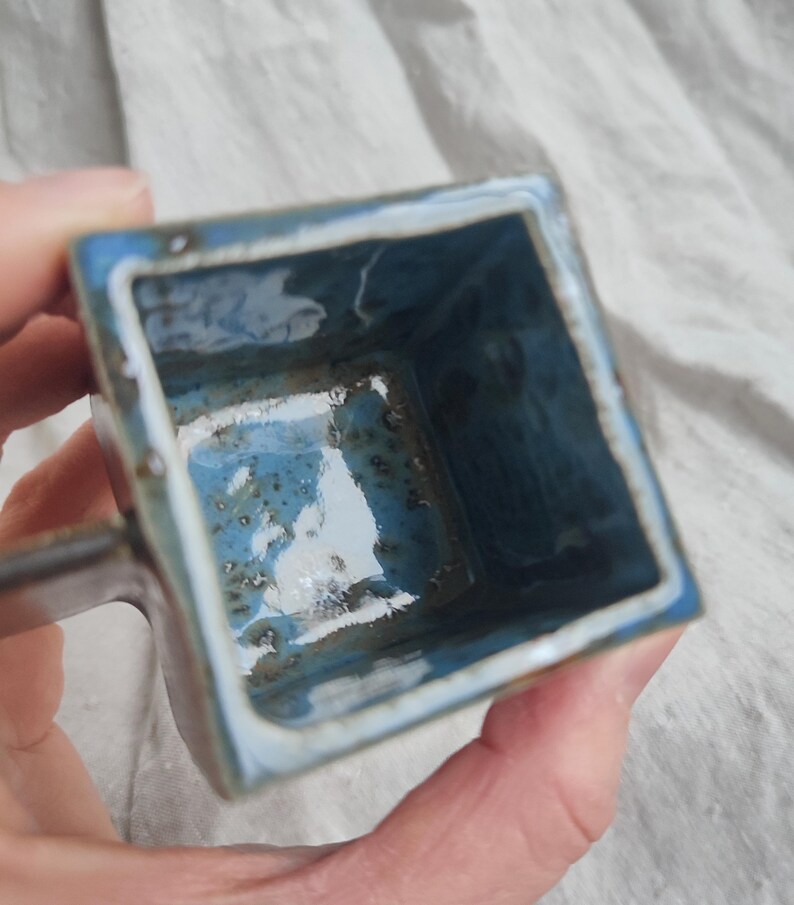 Square Ceramic Espresso Cup - A Slab-built Ceramic Cup - Etsy