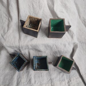Square Ceramic Espresso Cup A Slab-built Ceramic Cup - Etsy