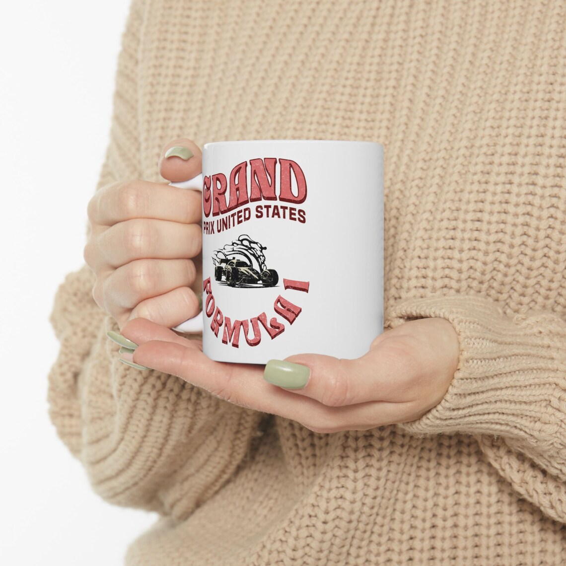 Formula 1 Grand Prix Ceramic Mug, Racing Car Coffee Cup, Motorsport ...