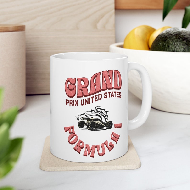 Formula 1 Grand Prix Ceramic Mug, Racing Car Coffee Cup, Motorsport ...