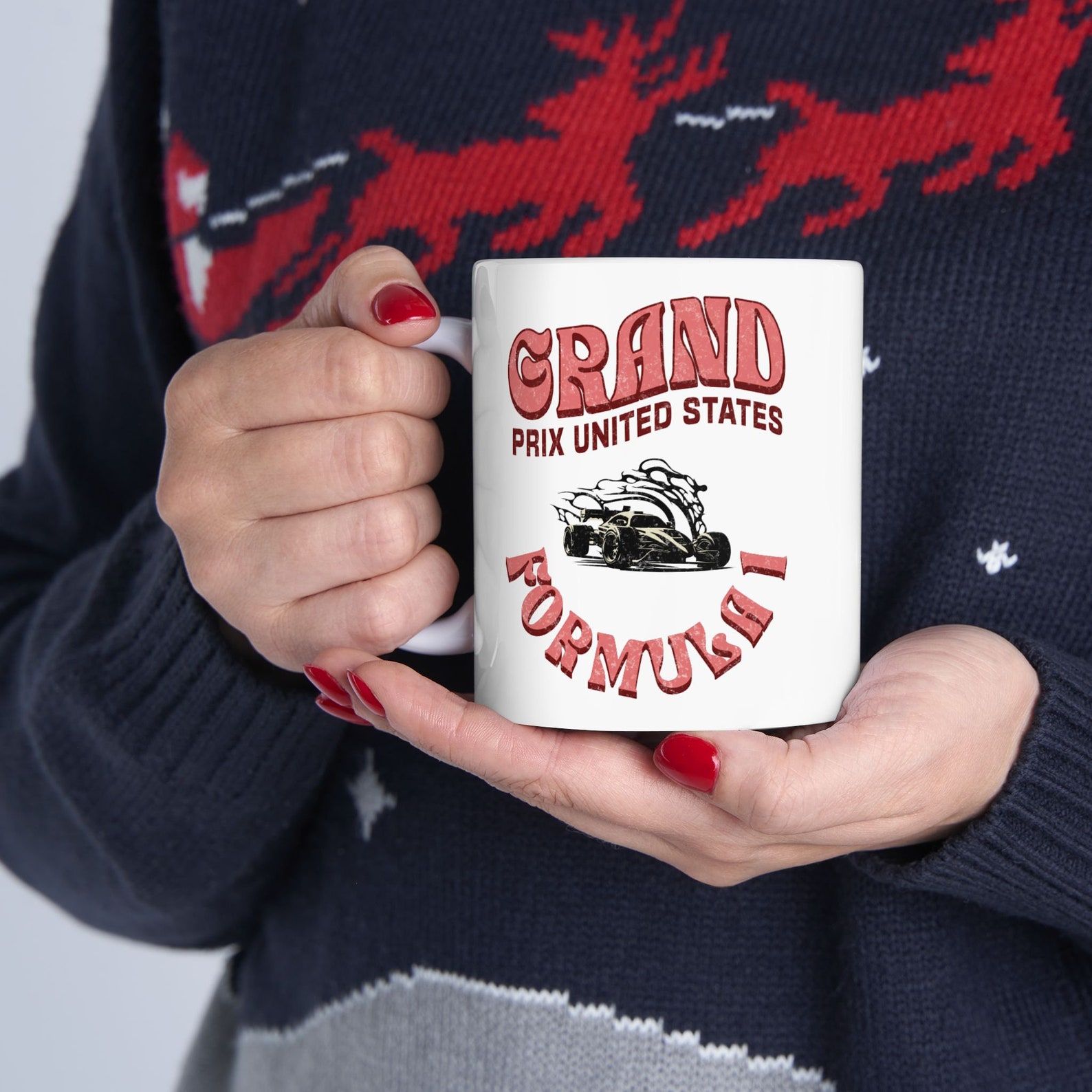 Formula 1 Grand Prix Ceramic Mug, Racing Car Coffee Cup, Motorsport ...