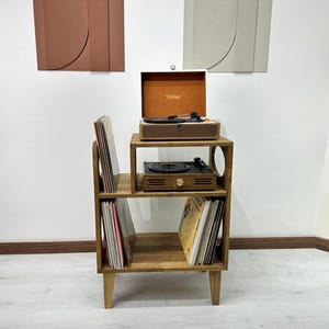 Record Player Stand, Vinyl Console, Vinyl End Table, Record Cabinet - Etsy