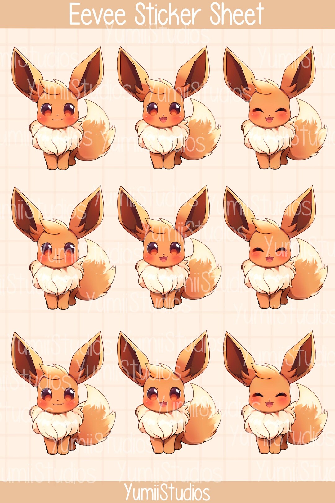 Pokemon Stickers | Eevee Stickers | Cute Pokémon Stickers | Kawaii ...