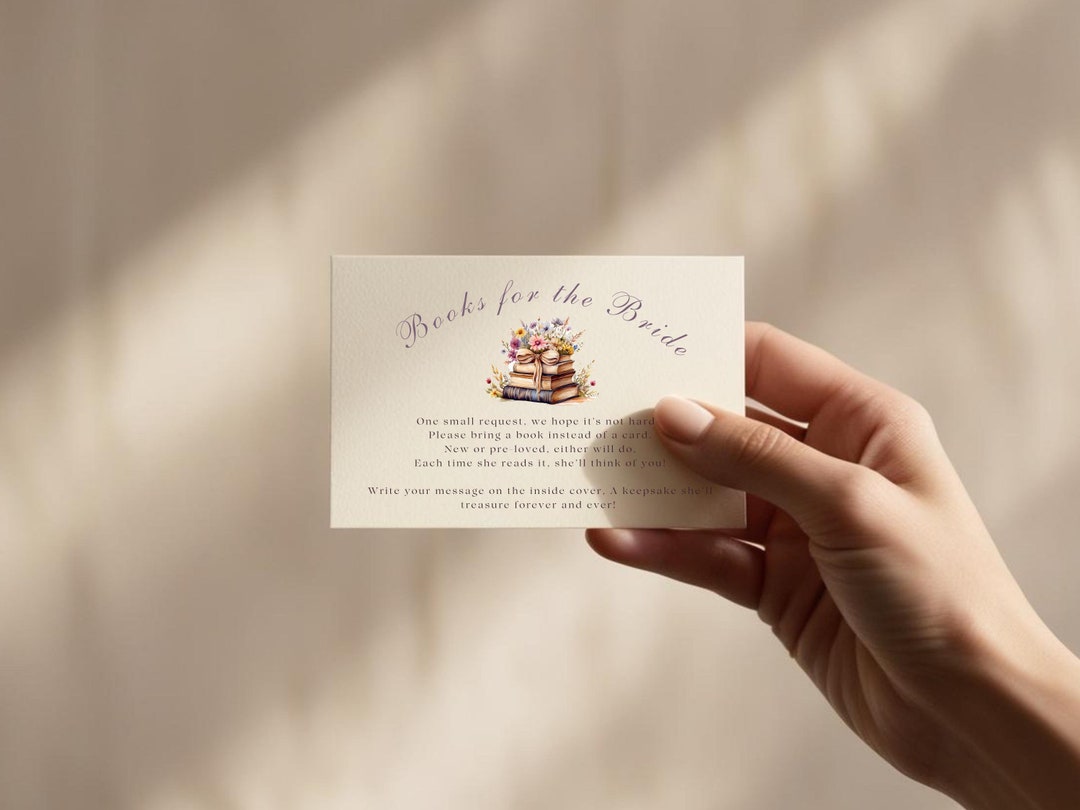 Books for the Bride Card, Her Next Chapter Bridal Shower Gift, Book ...