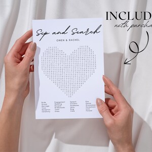 Custom Wedding Crossword Puzzle Word Search, Sip & Solve Puzzle ...