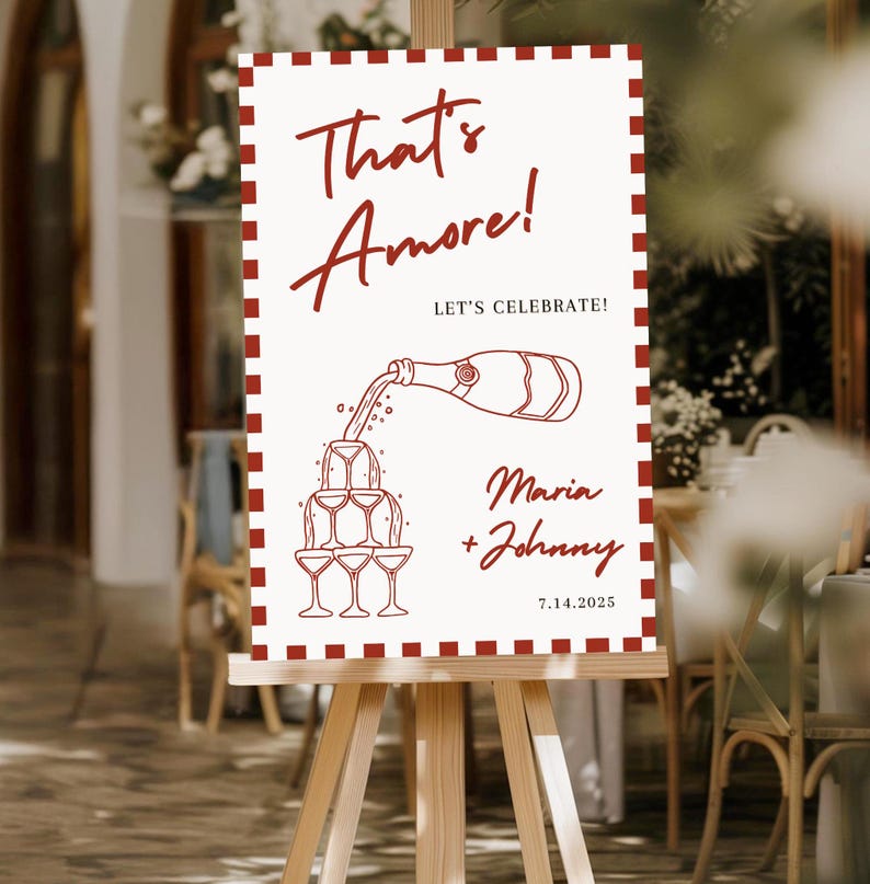 That's Amore Engagement Party Welcome Sign, Engagement Party ...