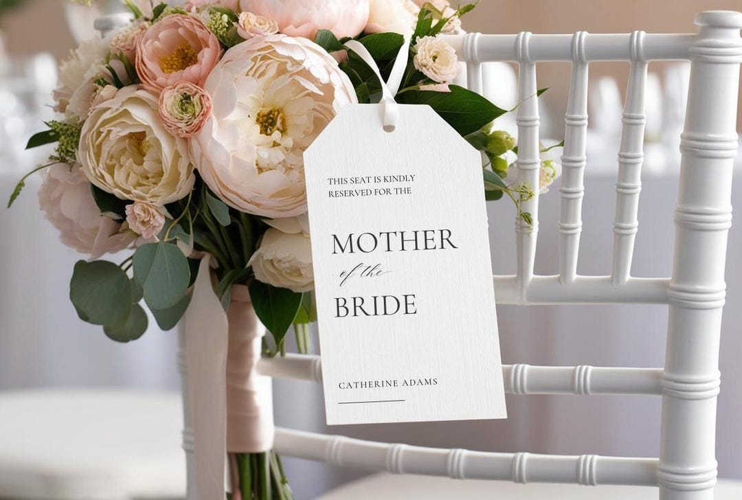 Editable Seating Tag Template, Reserved Seating Tag, Printable Chair ...