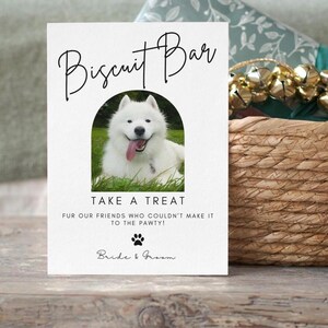 Wedding Favor Sign Template, Dog Treat Wedding Favors Sign, Pet Treat ...