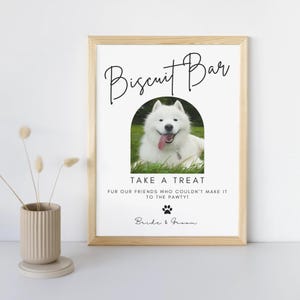 Wedding Favor Sign Template, Dog Treat Wedding Favors Sign, Pet Treat ...