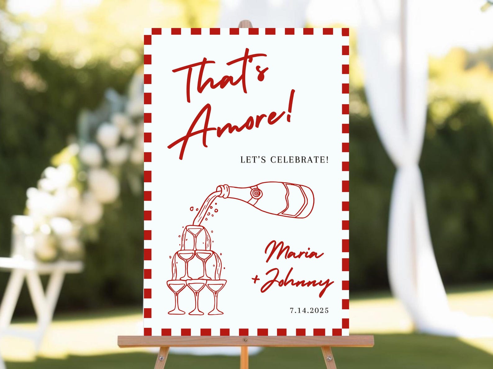That's Amore Engagement Party Welcome Sign, Engagement Party ...