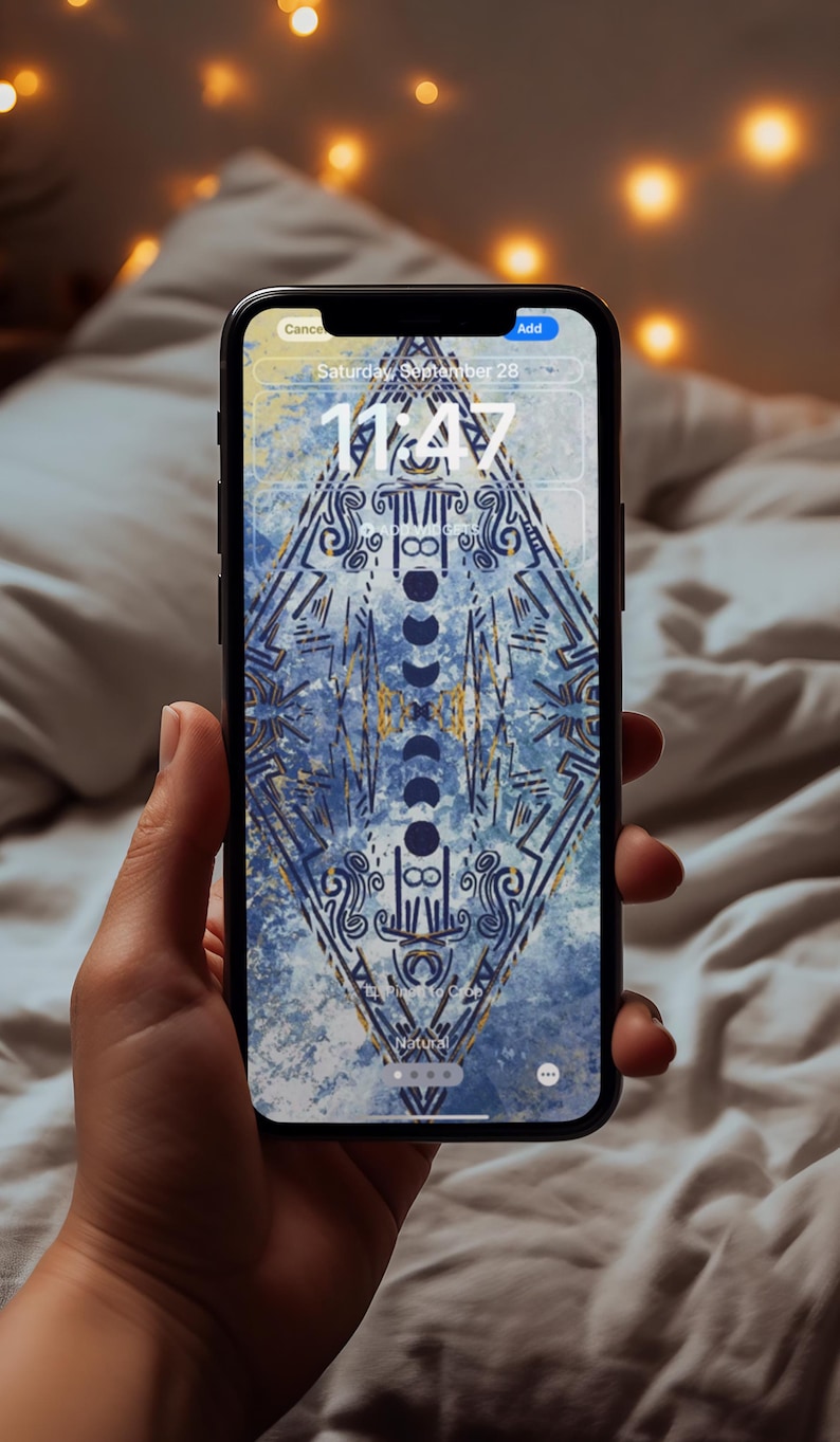 Hand-drawn Runes Deep Negative Energy Clearing Relax Phone Wallpaper ...