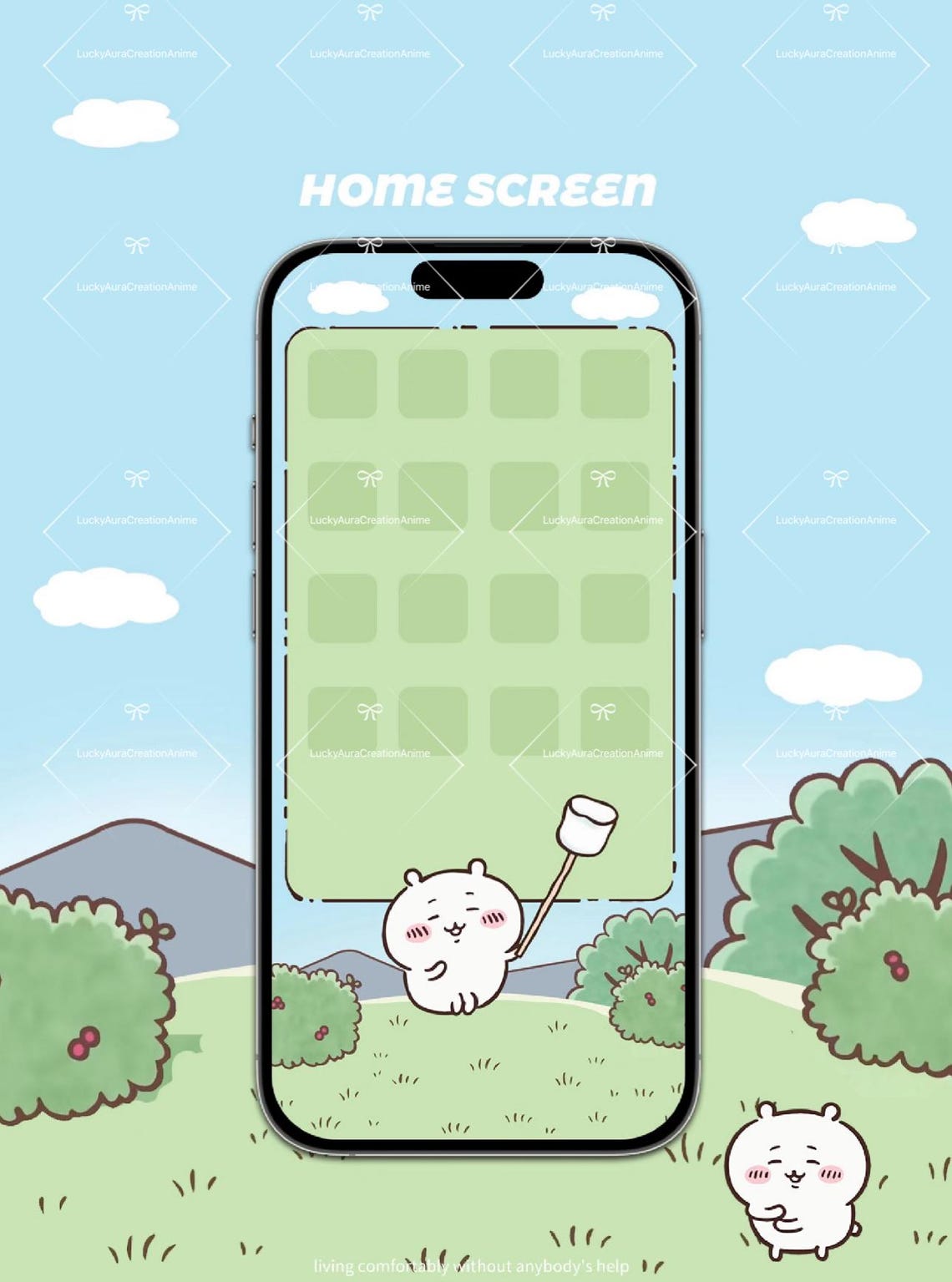 Super Cut Chiikawa Phone Wallpaper Phone Theme Android Ios Theme Ios ...